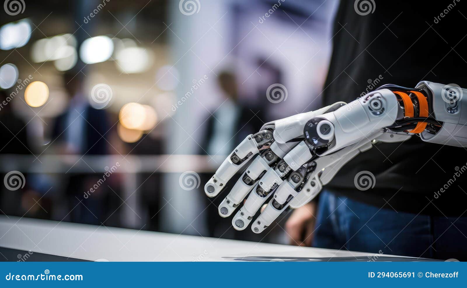 Robotic Human Hand. Prosthesis Stock Illustration - Illustration of ...