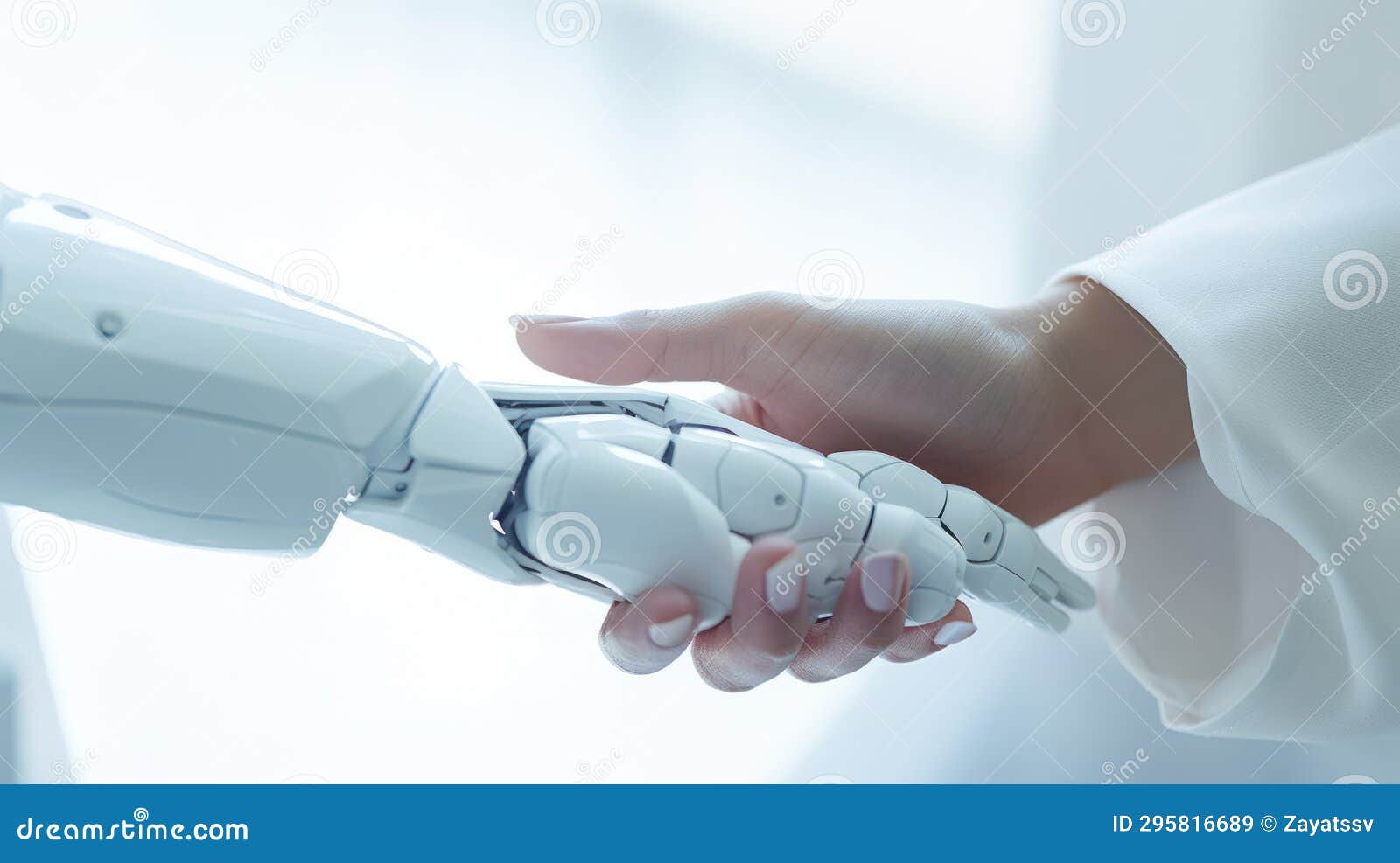Robotic and Humanoid Hands Closeup, Technology of Artificial ...