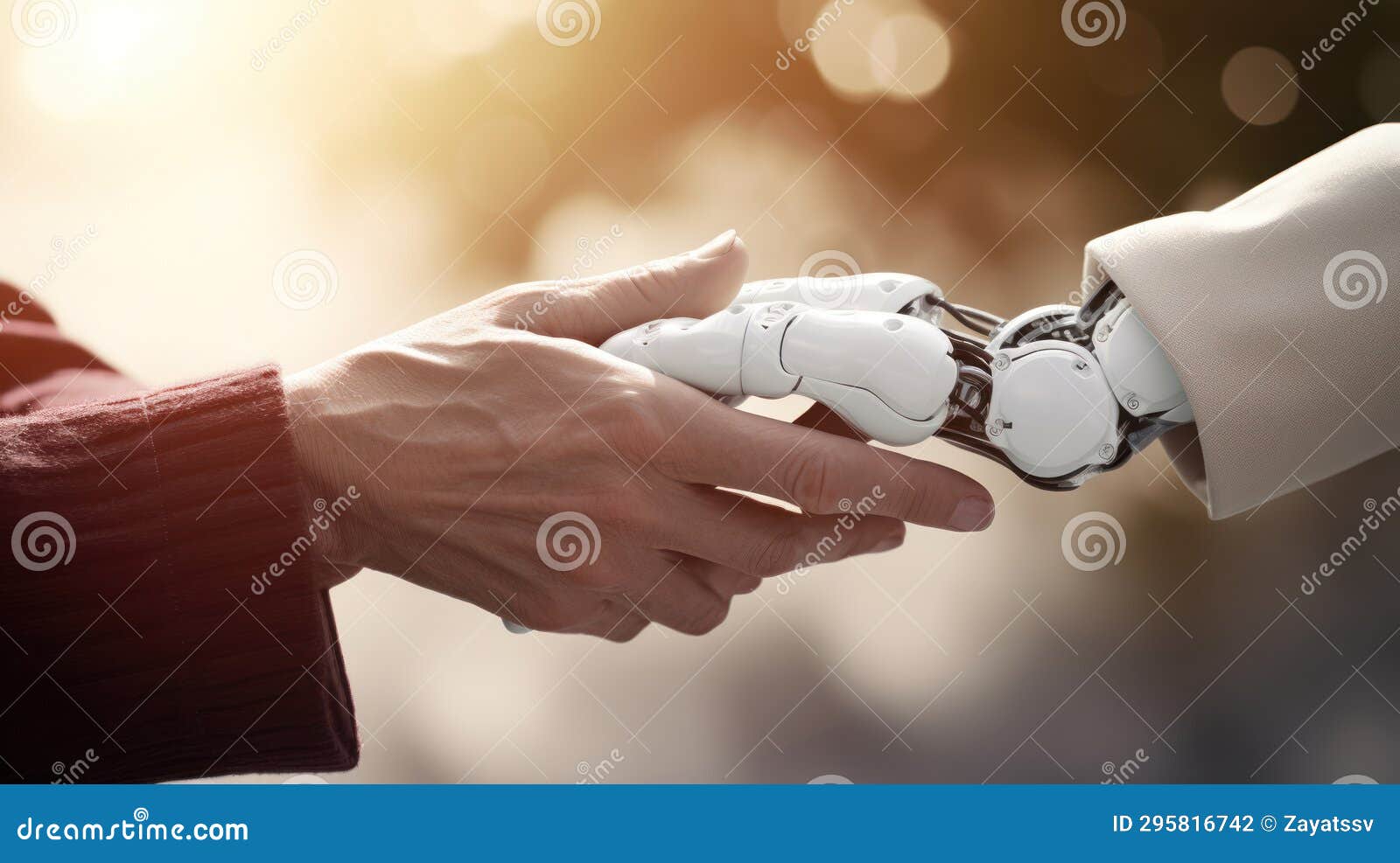 Robotic and Humanoid Hands Closeup, Technology of Artificial ...