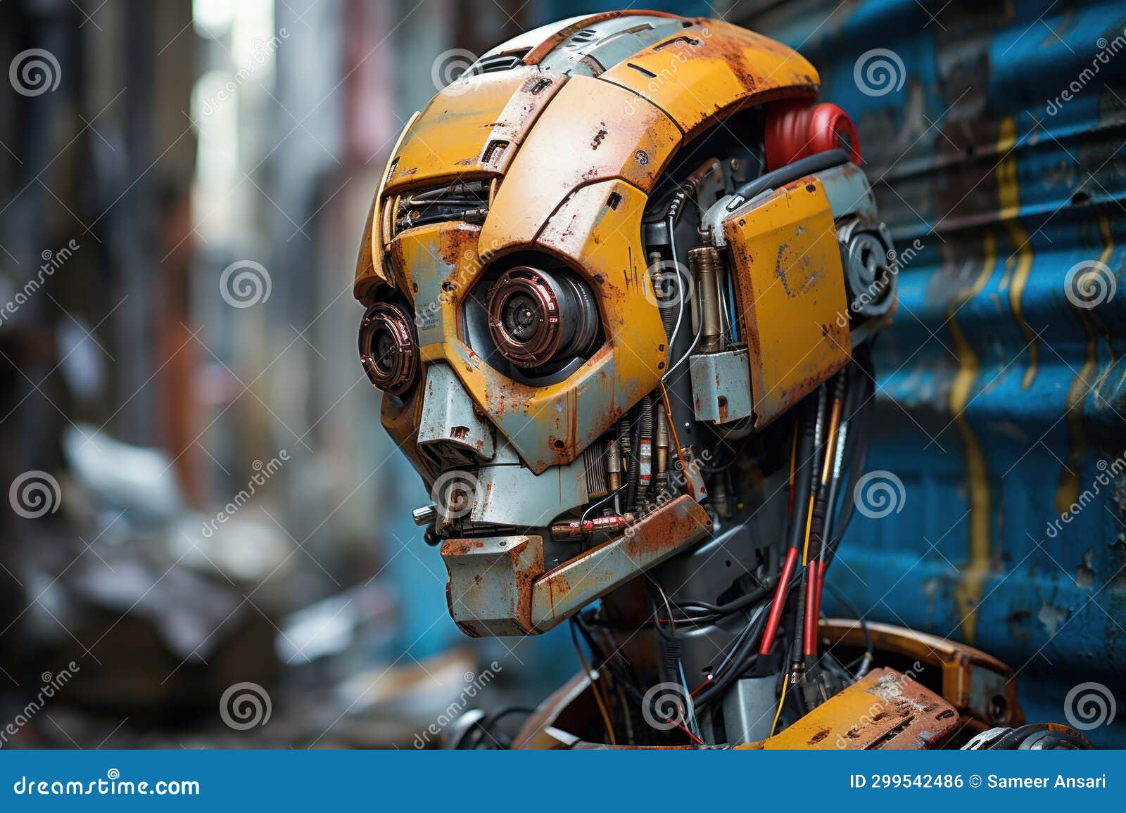 Robotic Innovations Urban Art Transformed by Technology, Futurism Image ...