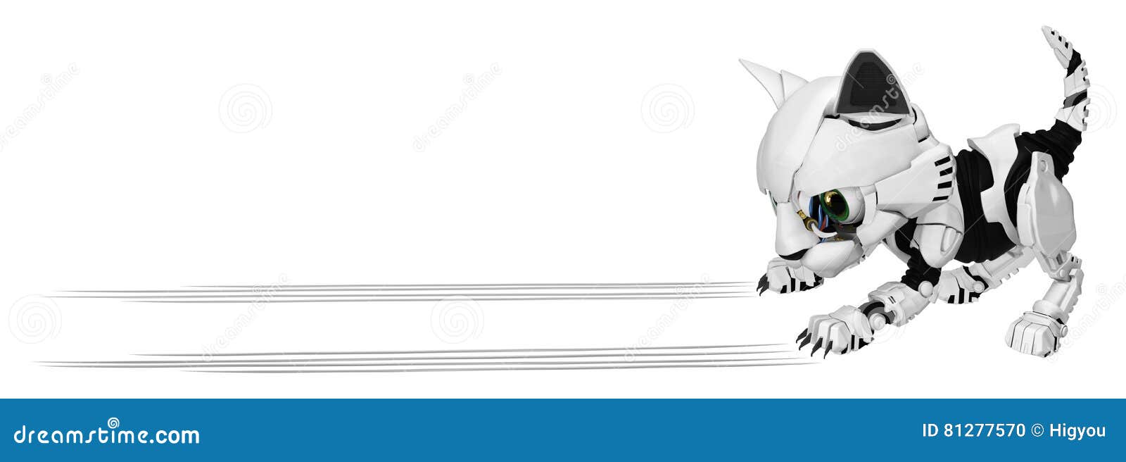 Robotic Kitten, Long Scratch Stock Illustration - Illustration of ...