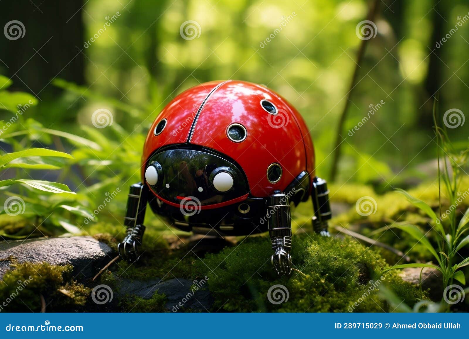 Robotic Ladybug: a Tiny Wonder in Nature. Generative by Ai Stock Image ...
