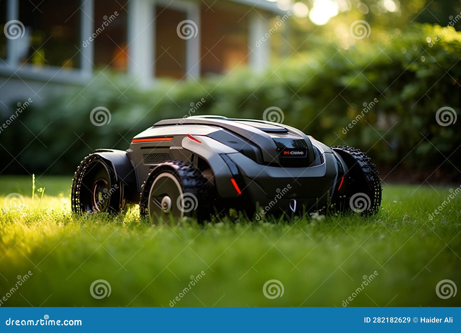 Robotic Lawn Mower. Generative AI Stock Image - Image of lawn, neat ...