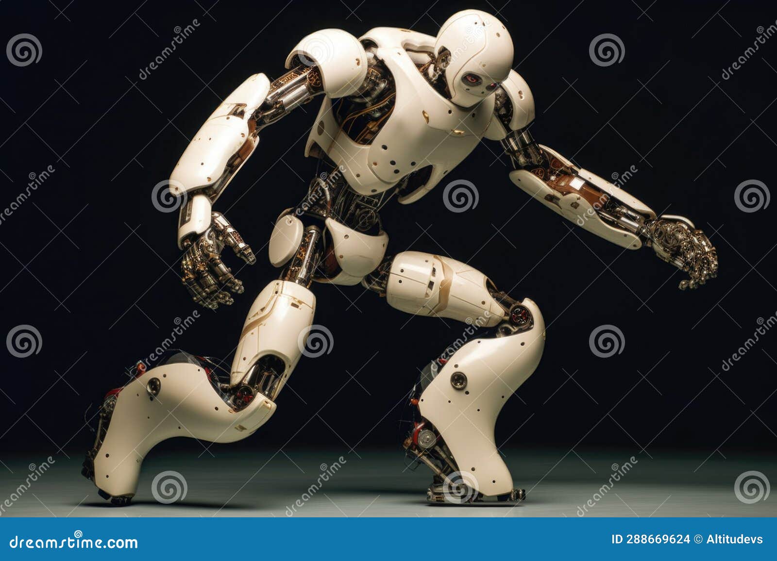 Robotic Leg Kicking a Soccer Ball Stock Photo - Image of mechanical ...