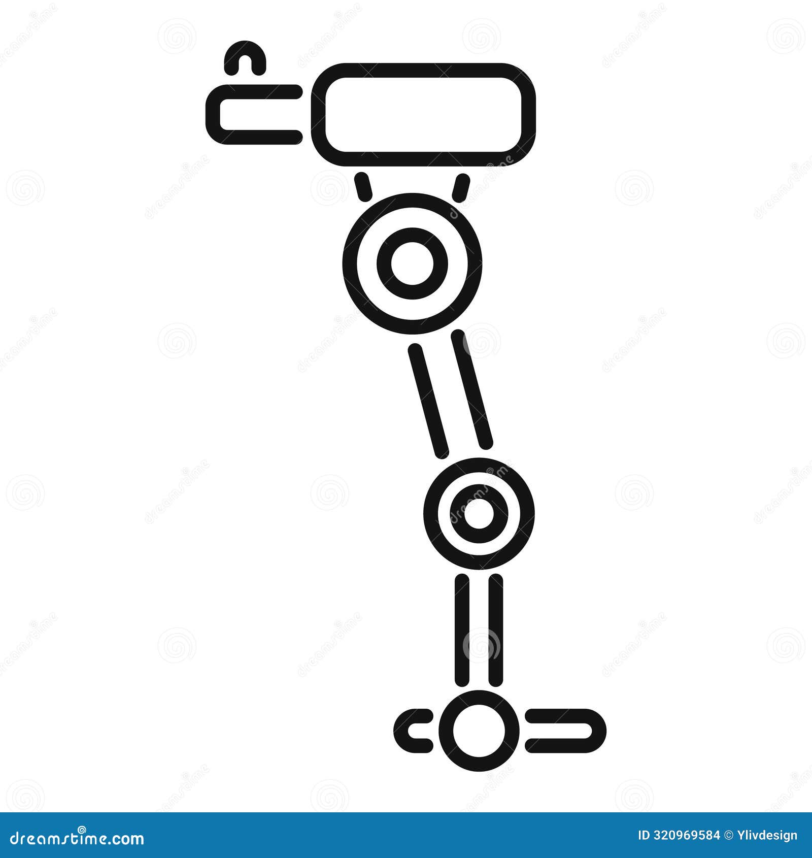 Robotic Leg Using Advanced Technology for Movement and Stability Stock ...