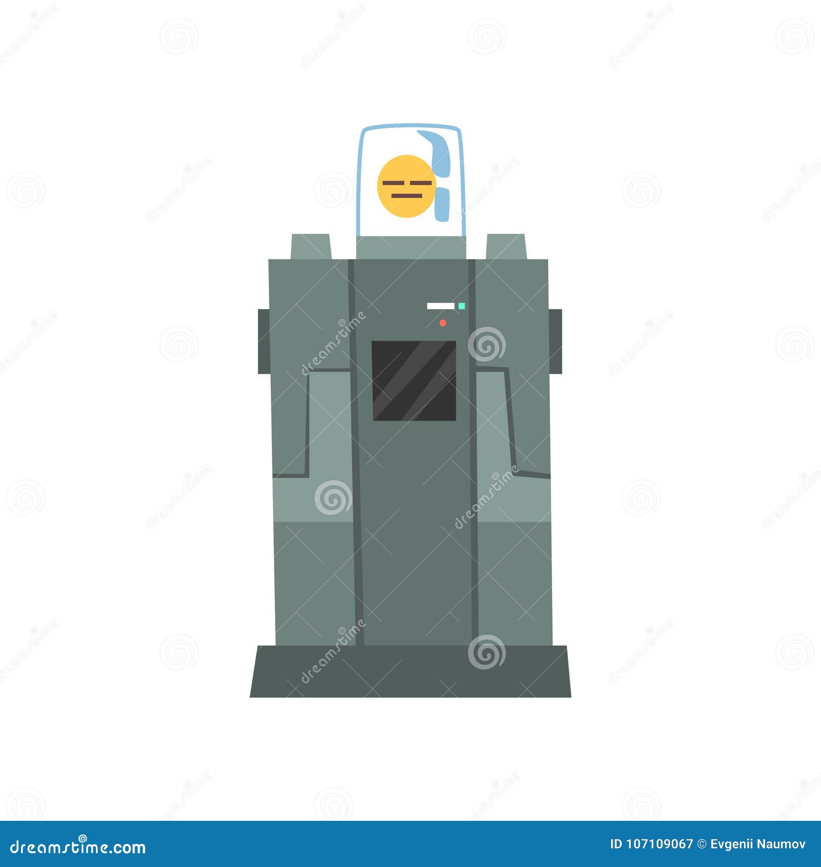 Robotic Machine, Artificial Intelligence Technology Concept Cartoon ...