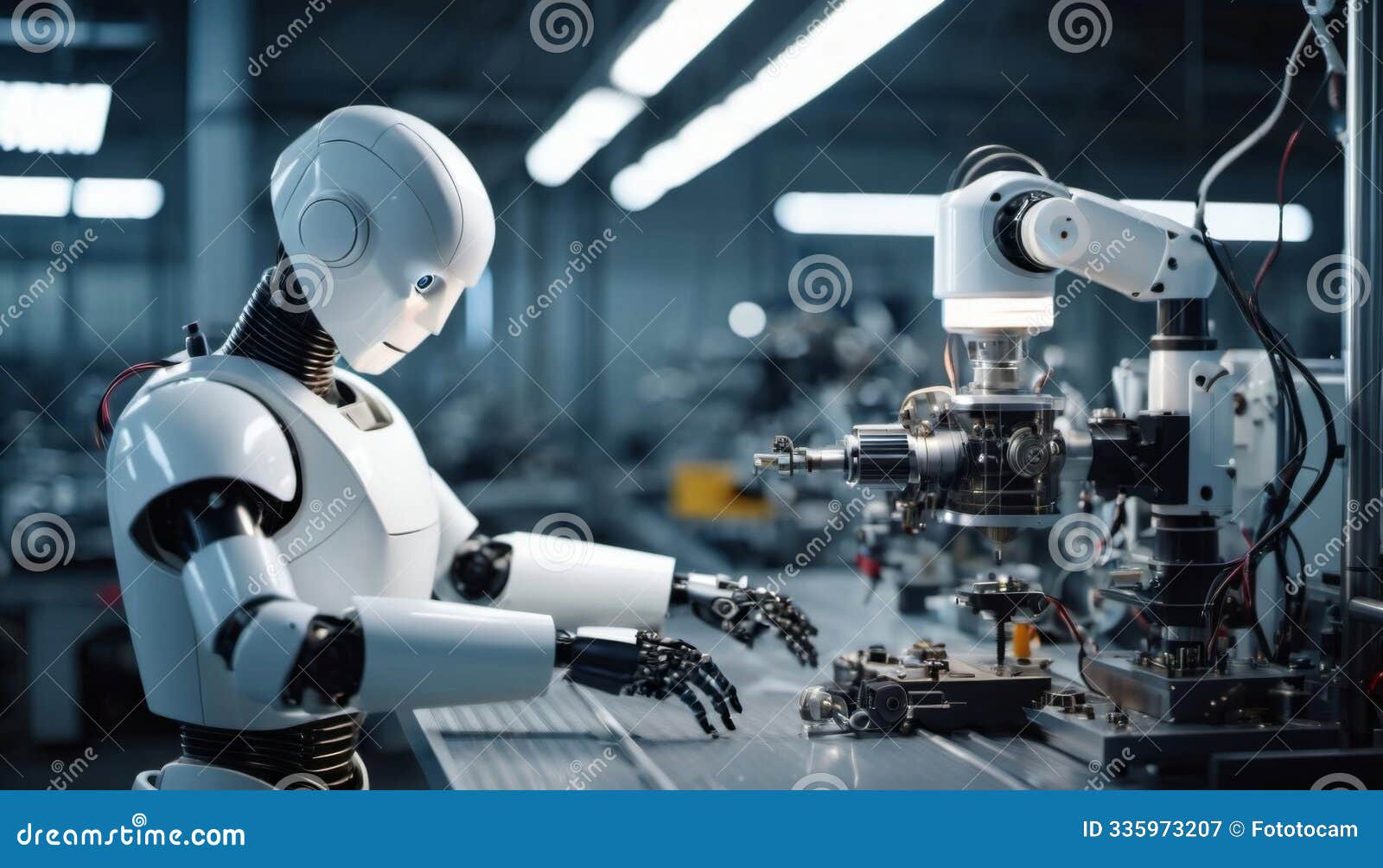 Robotic Manufacturing, the Factory of the Future. Generative Ai Stock ... Robotic Manufacturing, the Factory of the Future. Generative Ai Stock ...
