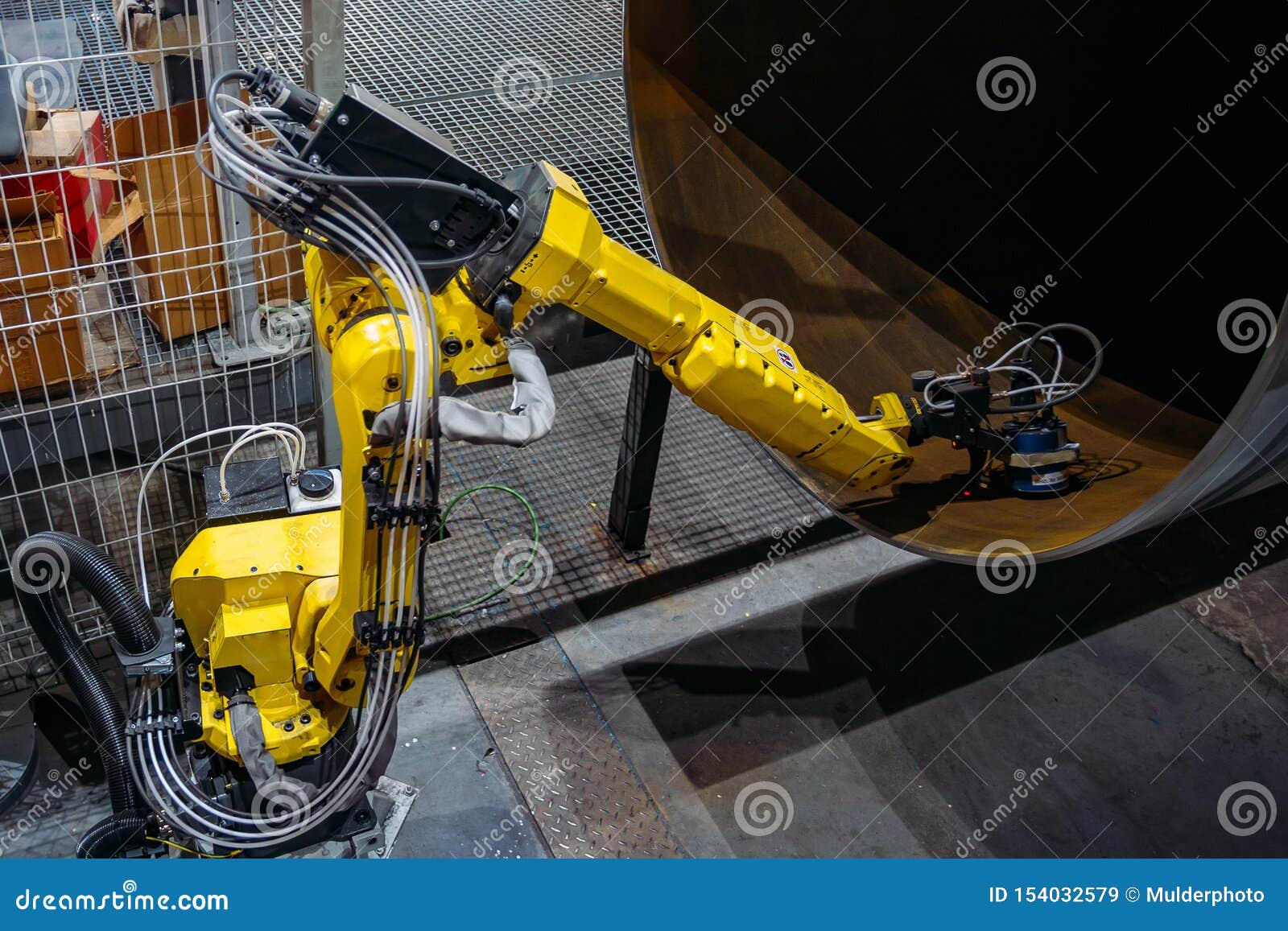 Robotic Mark System Marking Pipe In Factory Royalty-Free Stock Photo ...
