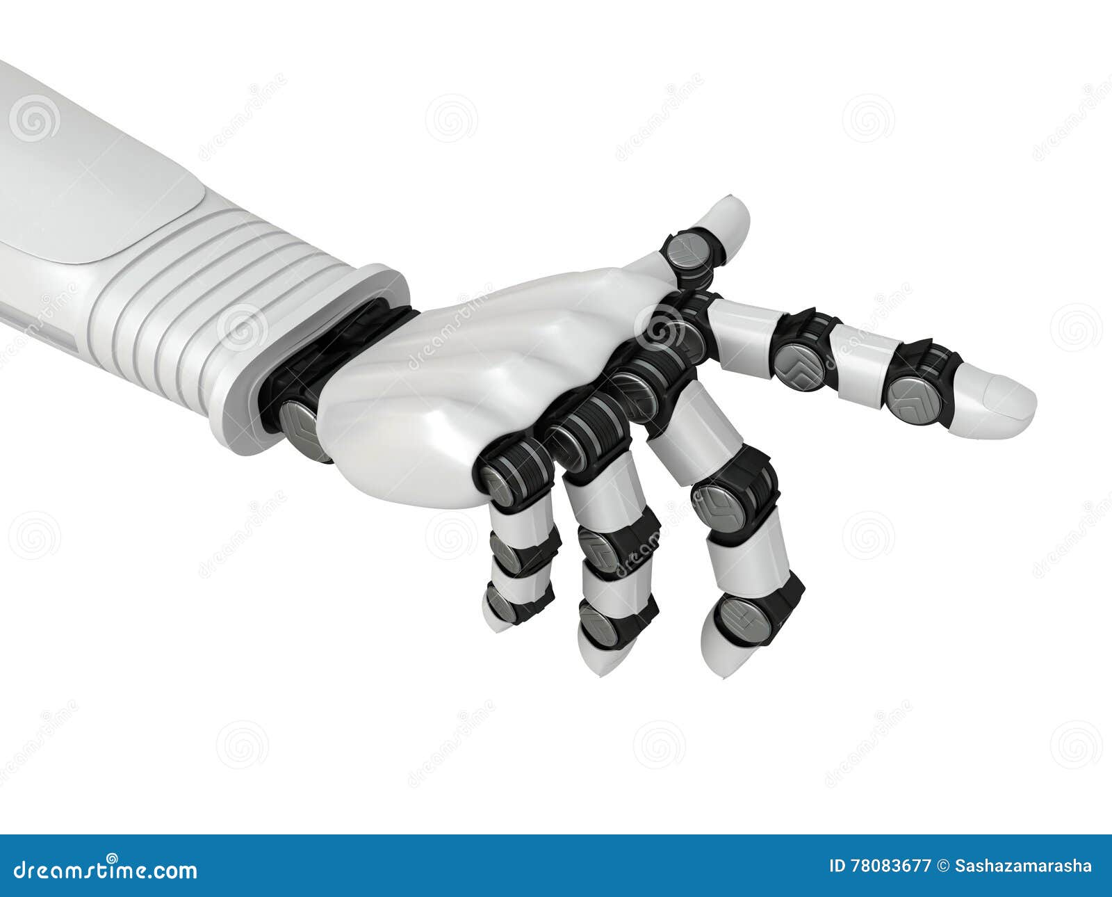 Robotic Mechanical Arm with Pointing Finger Stock Illustration ...