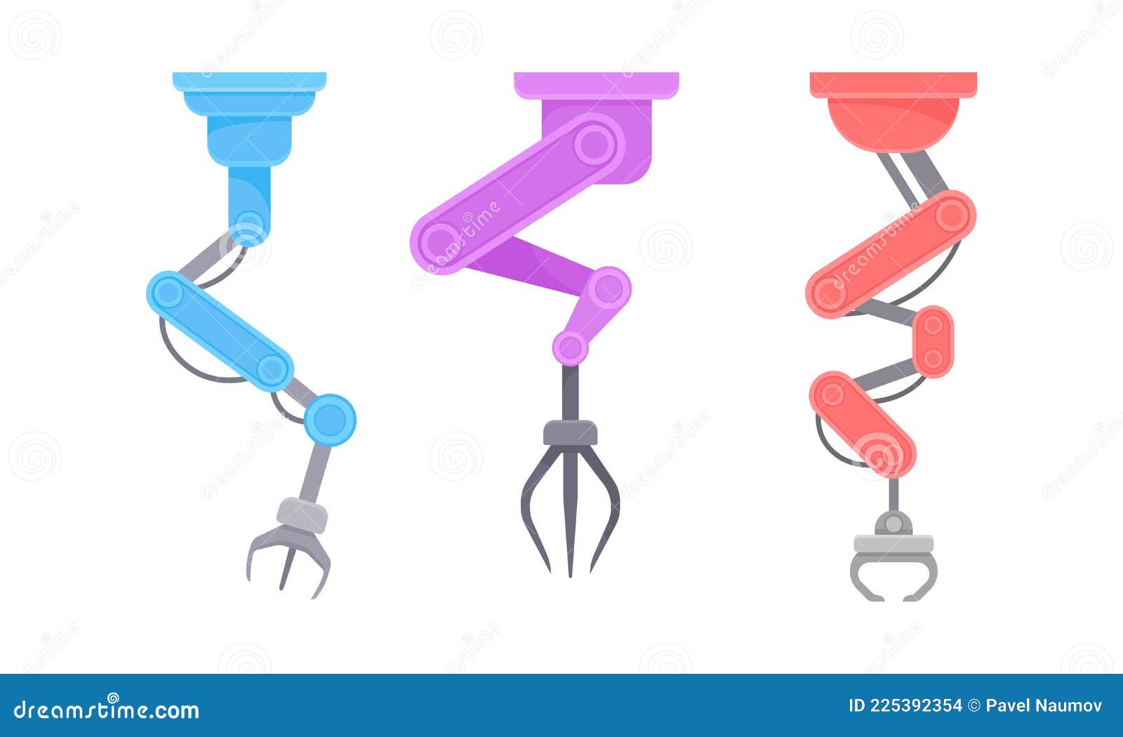 Robotic Mechanical Programmable Arm With Joints For Industrial Assembly ...