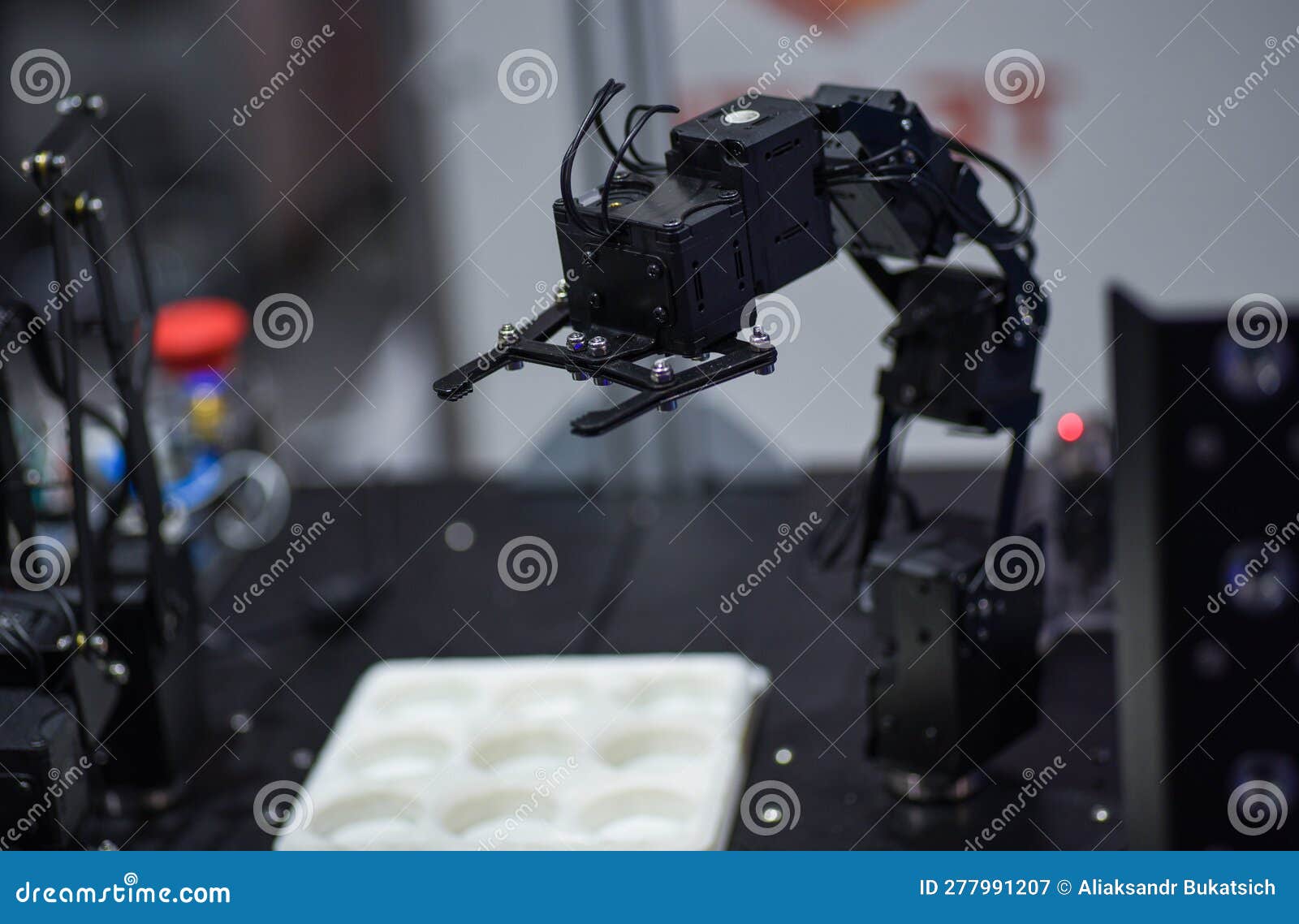 Robotic Metal Arm for Picking Up Objects Stock Image - Image of ...
