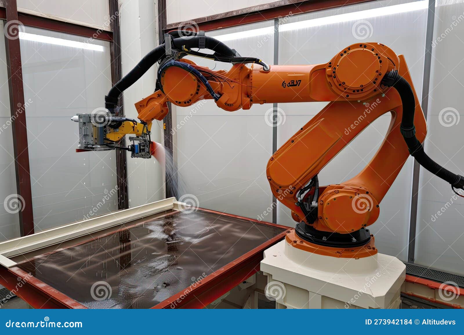 Robotic Painting And Coating System, With Multiple Arm Robots Working ...