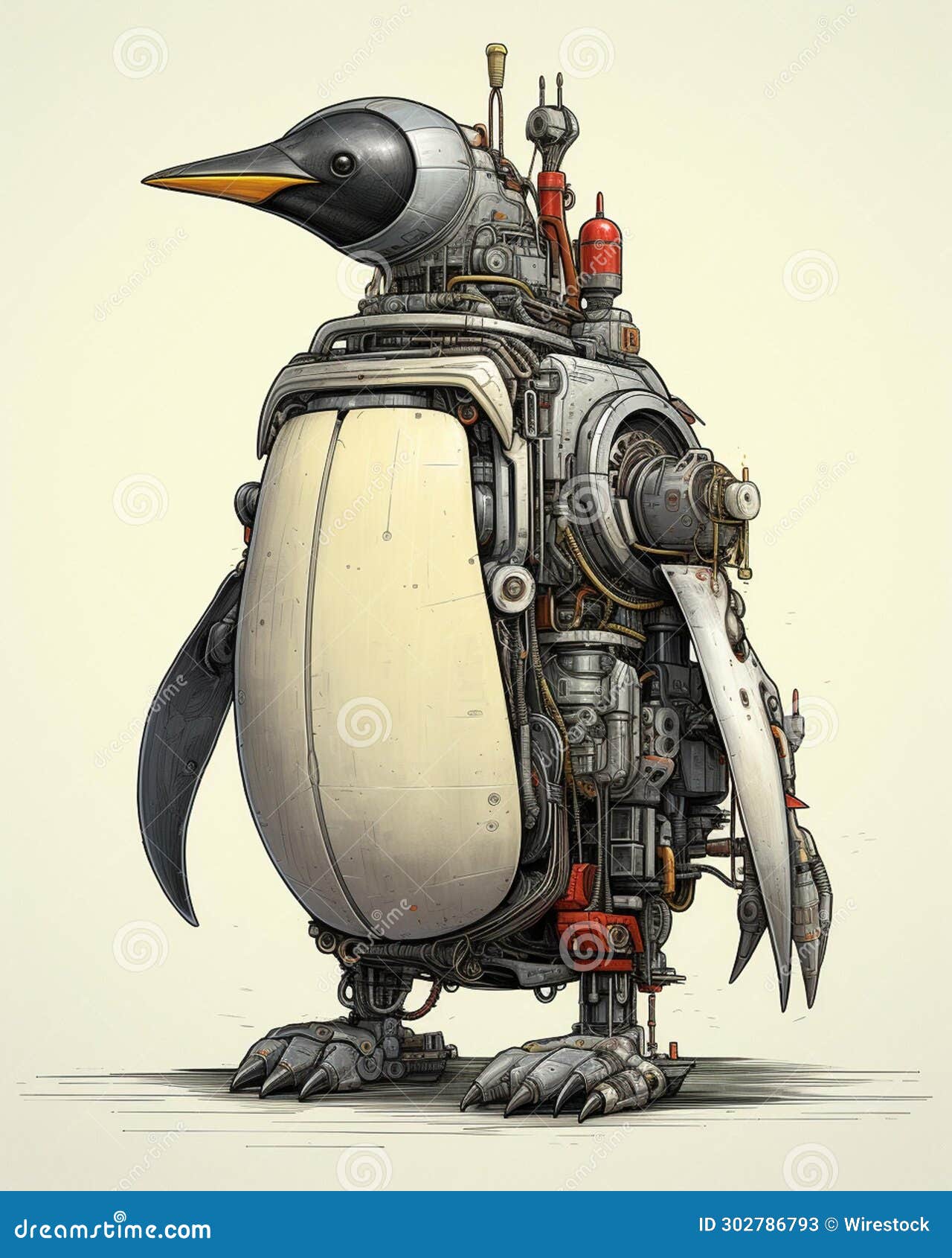 Robotic Penguin 3d Art Royalty-Free Stock Photo | CartoonDealer.com ...