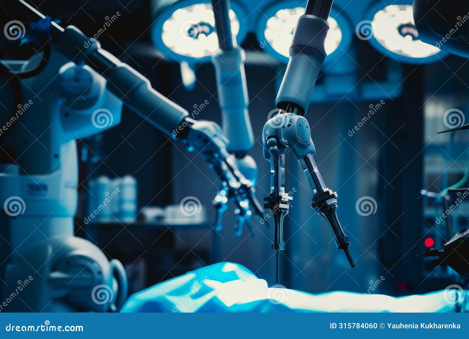 Robotic Precision in Advanced Surgery Stock Illustration - Illustration ...