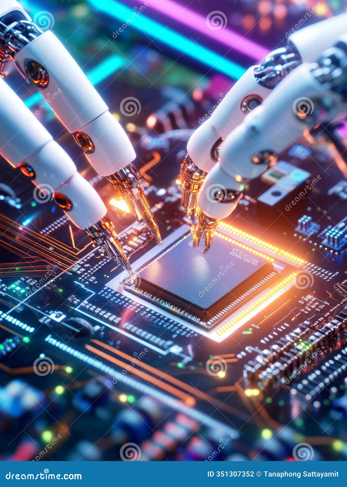 Robotic Precision in Chip Manufacturing Advanced Technology Robotic ...