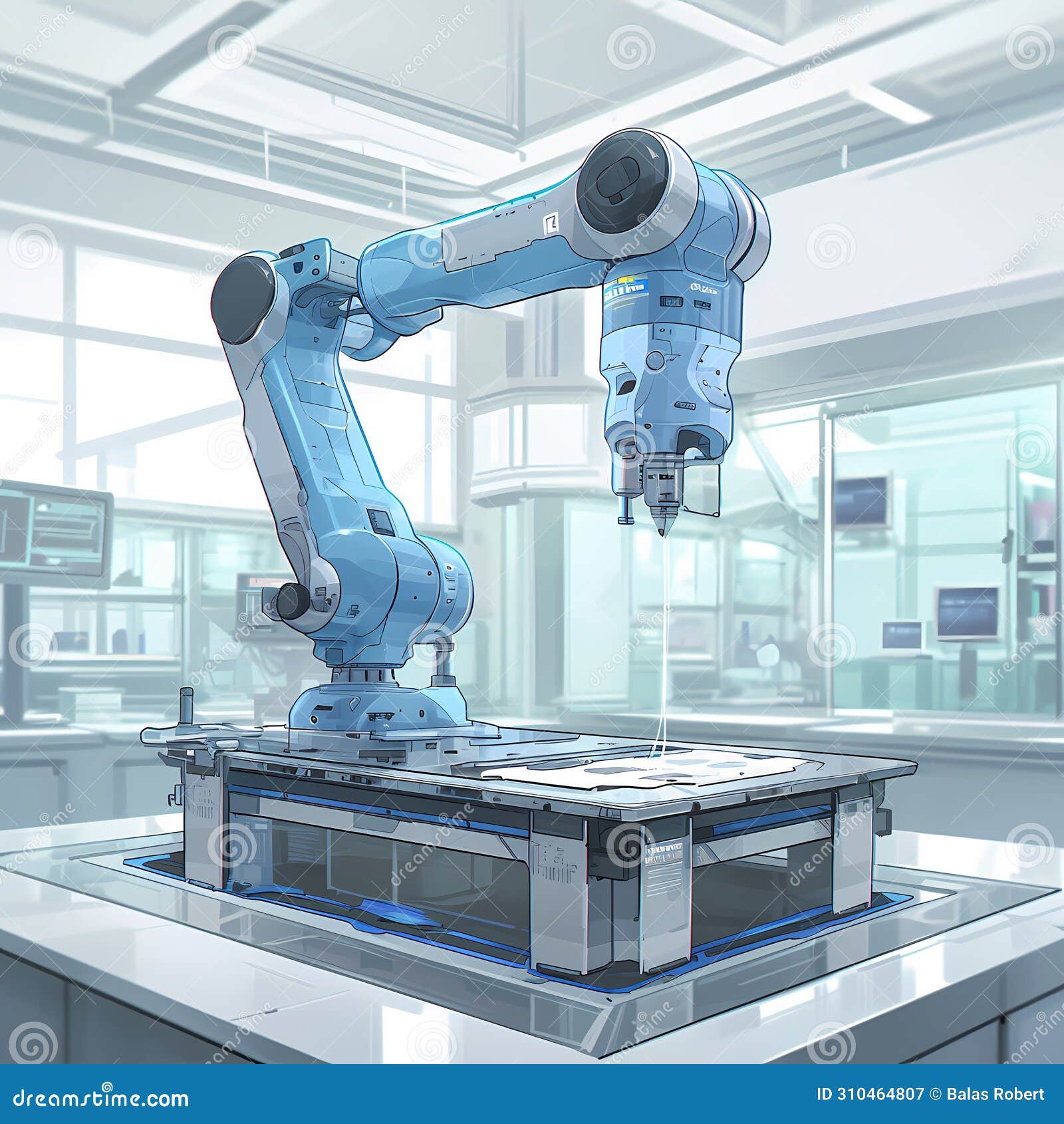 Robotic Precision: Manufacturing Marvel Stock Illustration ...