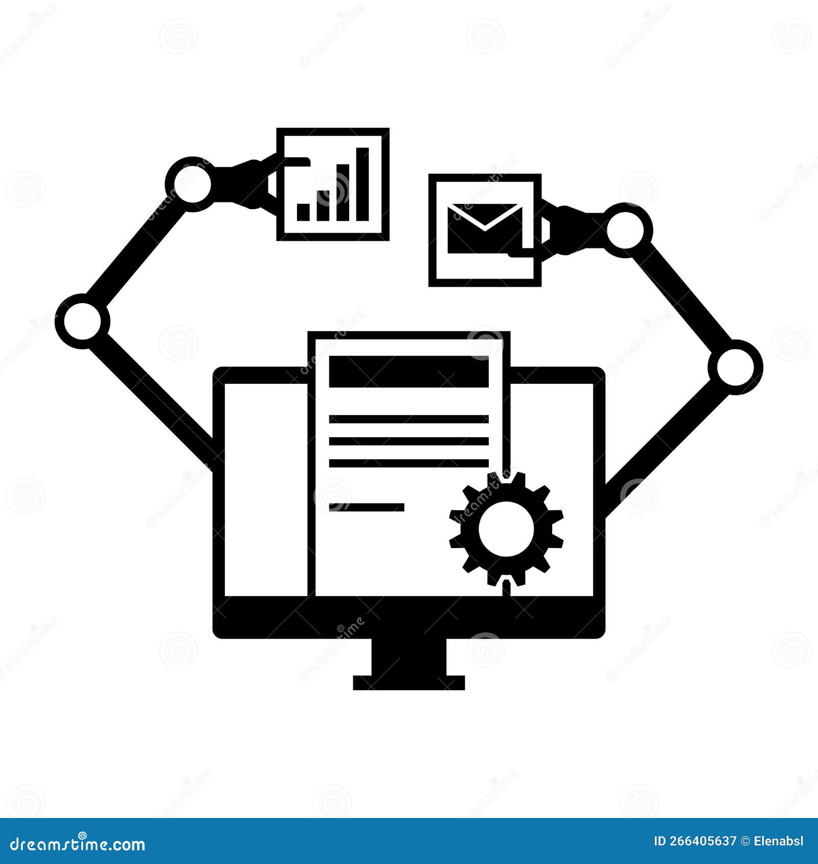 Robotic Process Automation Application Computer Icon Stock Vector ...