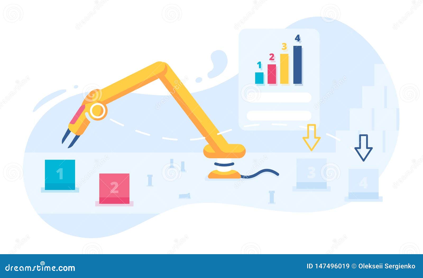 Robotic Process Automation Concept Illustration with a Robot Stock ...