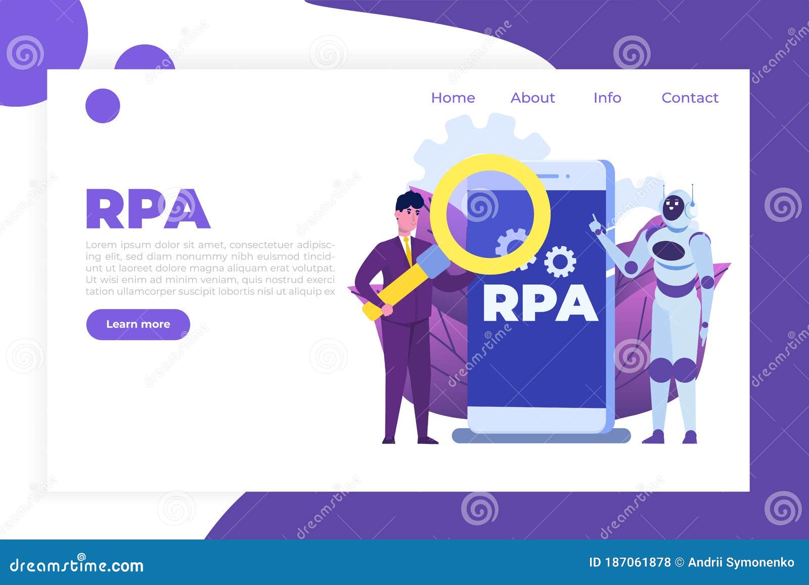 Robotic Process Automation Concept, RPA. Robot or Chat Bot Helps People ...