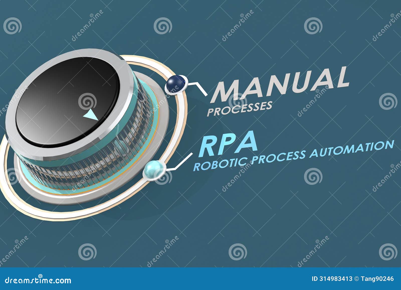 Robotic Process Automation Concept with Turning Knob Stock Illustration ... Robotic Process Automation Concept with Turning Knob Stock Illustration ...