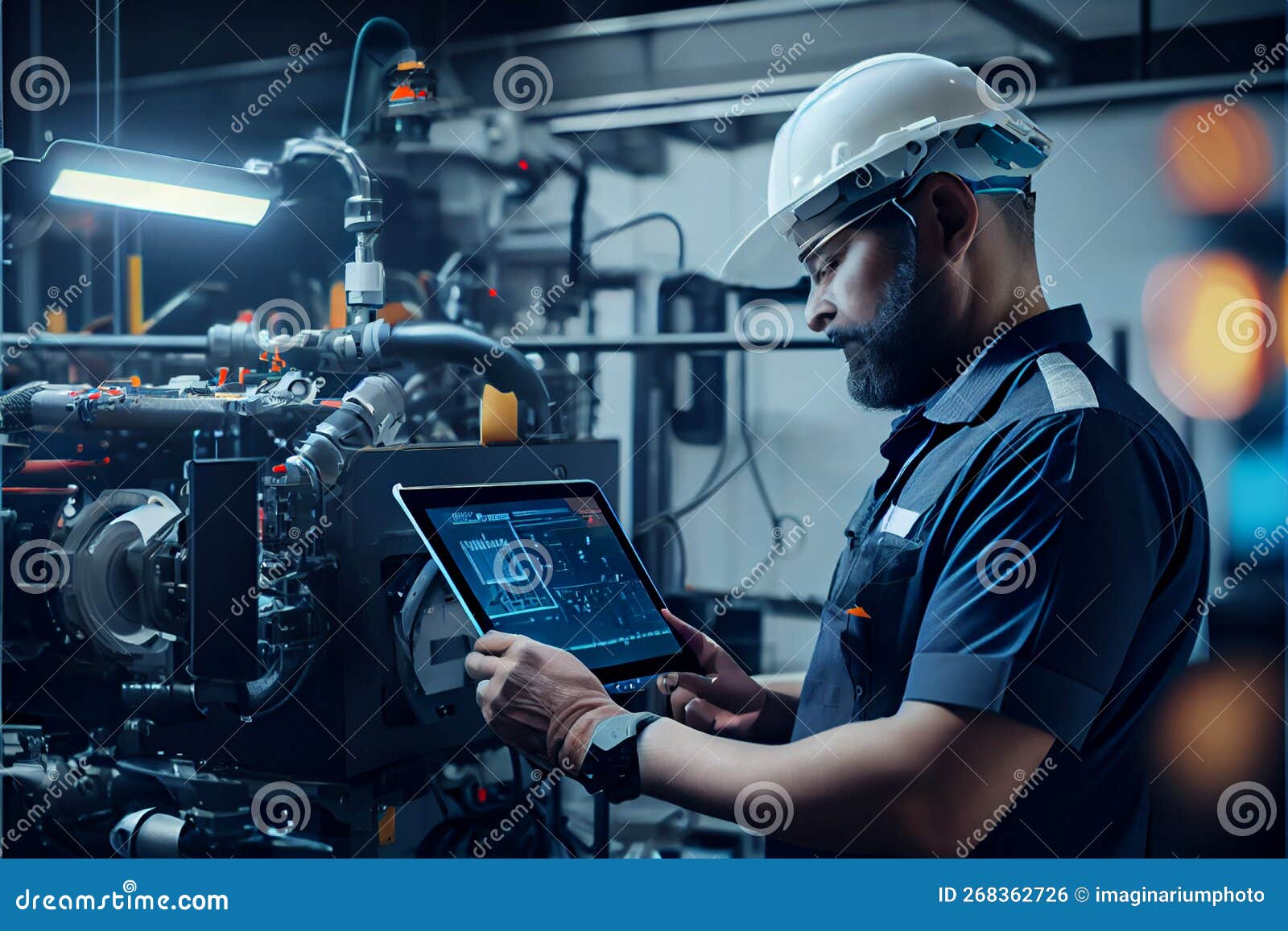 Robotic Process Automation Engineer Using Laptop for Smart Factory Automation Software Stock ...