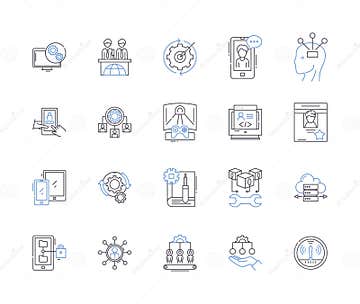 Robotic Process Automation Outline Icons Collection. Robotics, Process, Automation, RPA, Machine ...