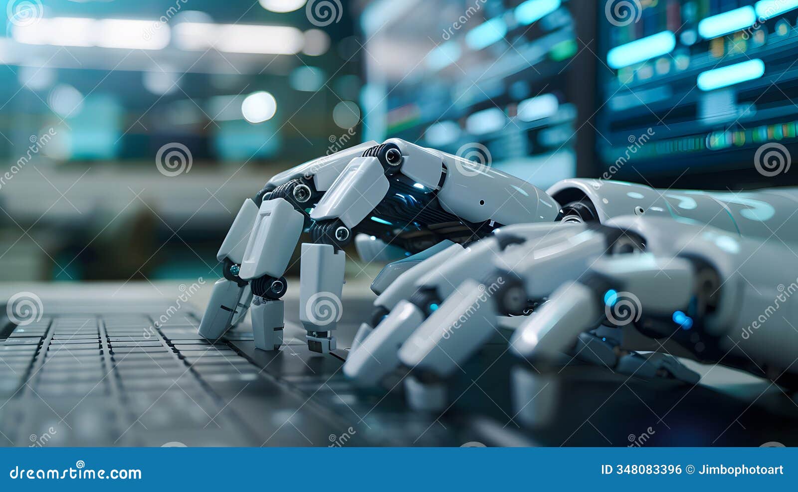 Robotic Process Automation in Transactions High-tech Stock Illustration ...