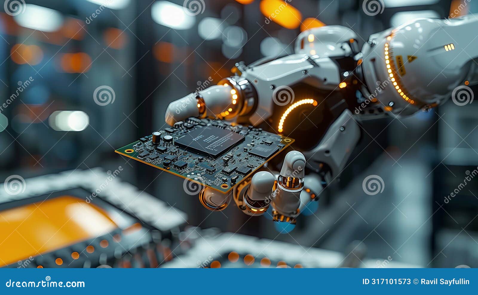 Robotic Process for Manufacturing Chip and Processor Components Stock ...