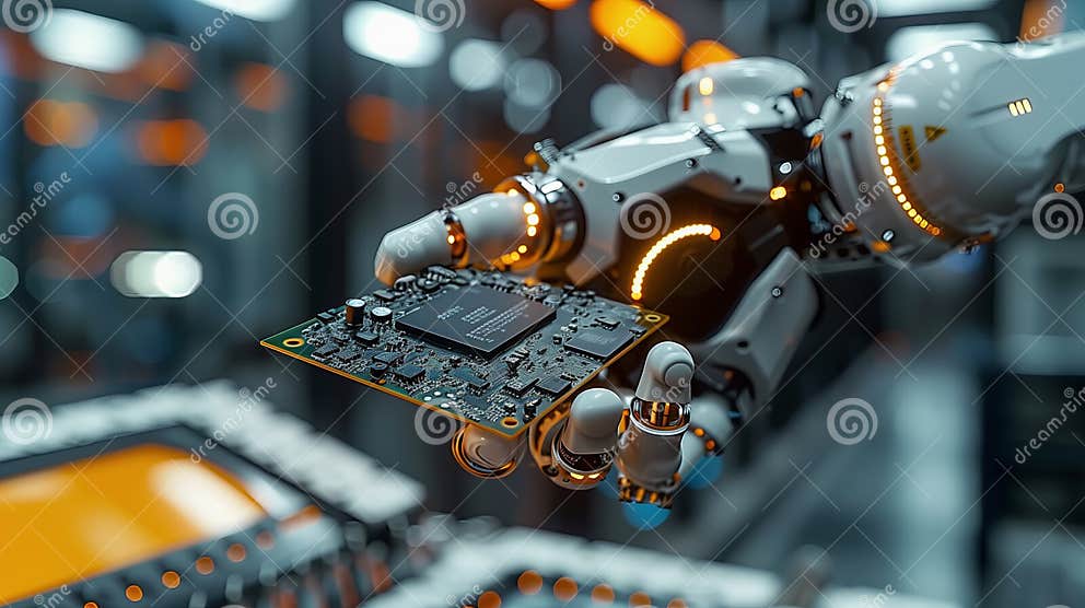 Robotic Process for Manufacturing Chip and Processor Components Stock ...