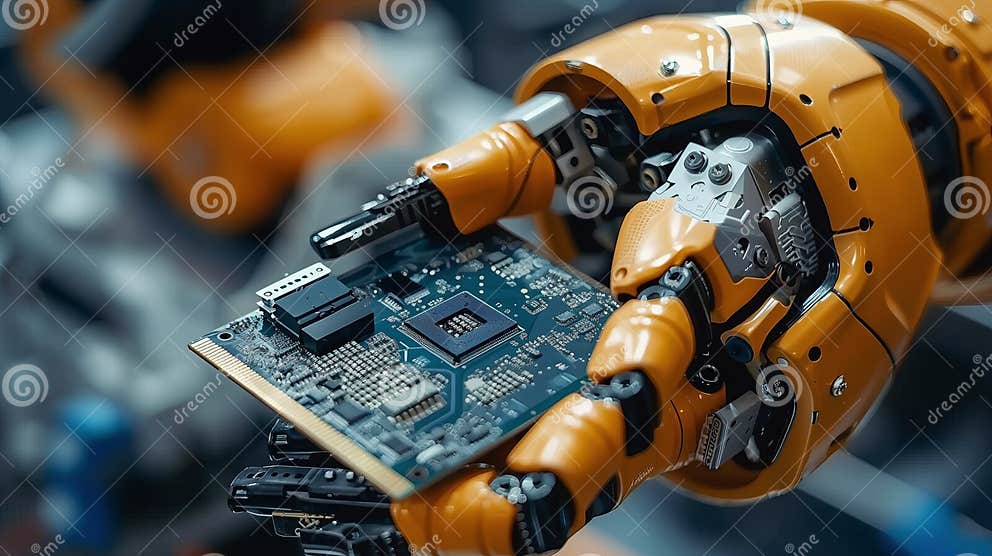 Robotic Process for Manufacturing Chip and Processor Components Stock ...