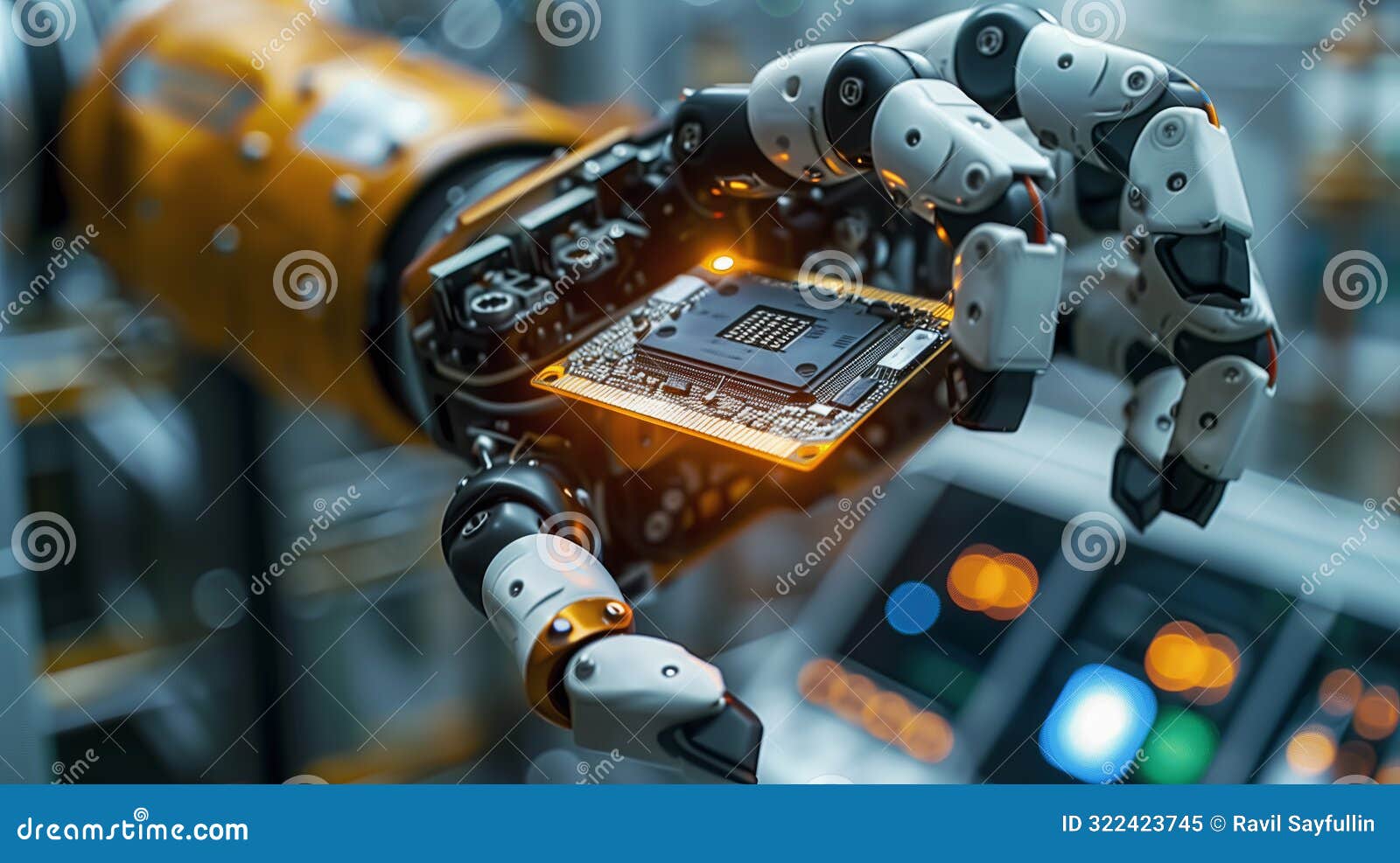 Robotic Process for Manufacturing Chip and Processor Components Stock ...