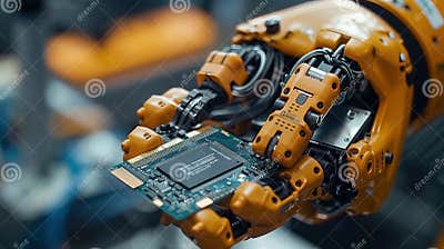 Robotic Process for Manufacturing Chip and Processor Components Stock ...