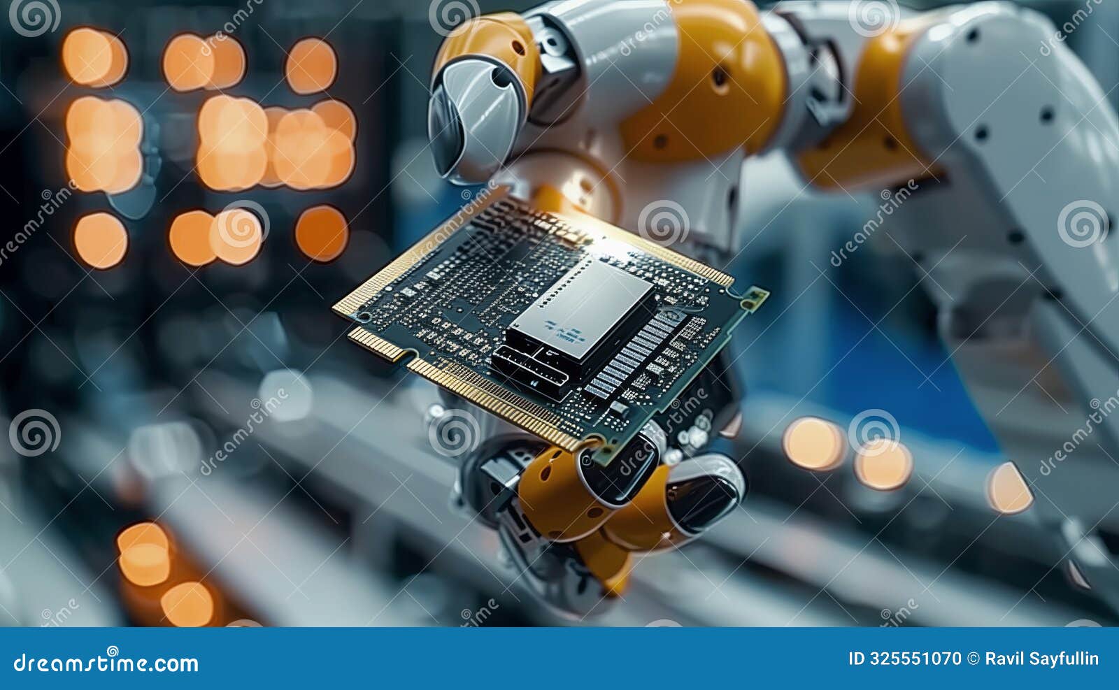 Robotic Process for Manufacturing Chip and Processor Components Stock ...