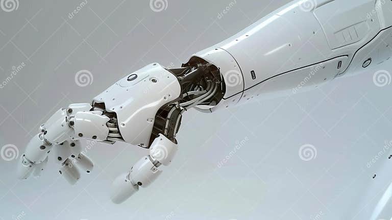 44 Robotic Prosthetic Android Arm Hand 3D Render Detailed Mechanical ...