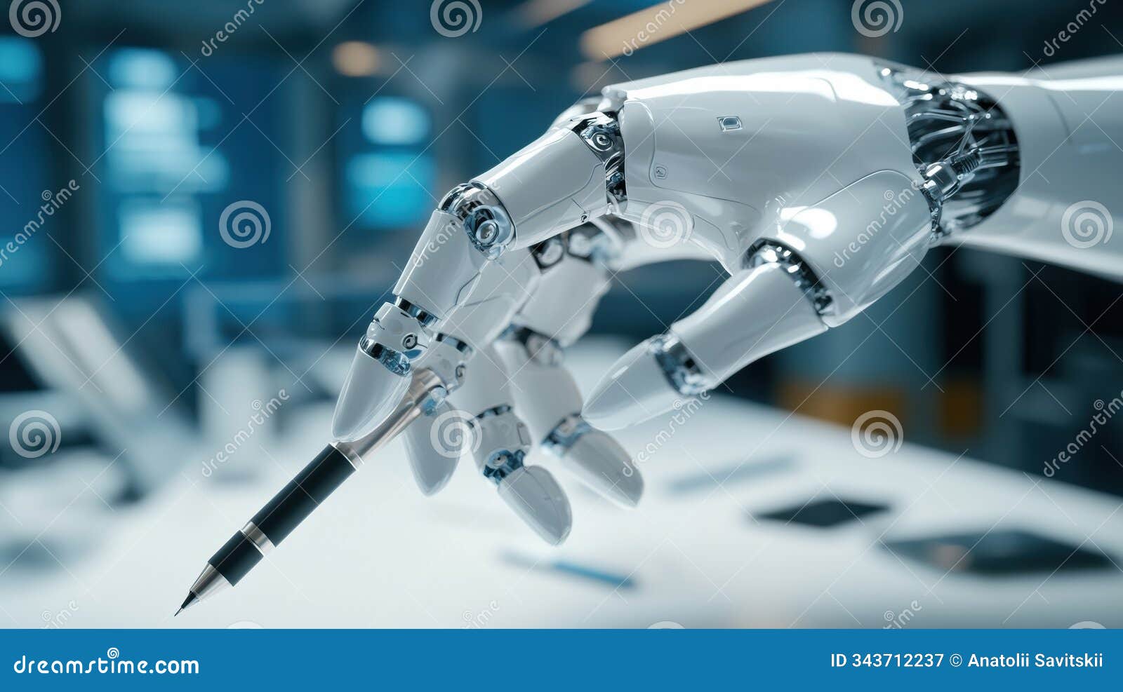 A Robotic Prosthetic Hand Demonstrates Precision by Grasping a Pen in a ...