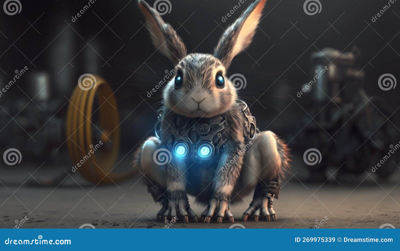 Robotic Rabbit Illustration Stock Illustration - Illustration of ...