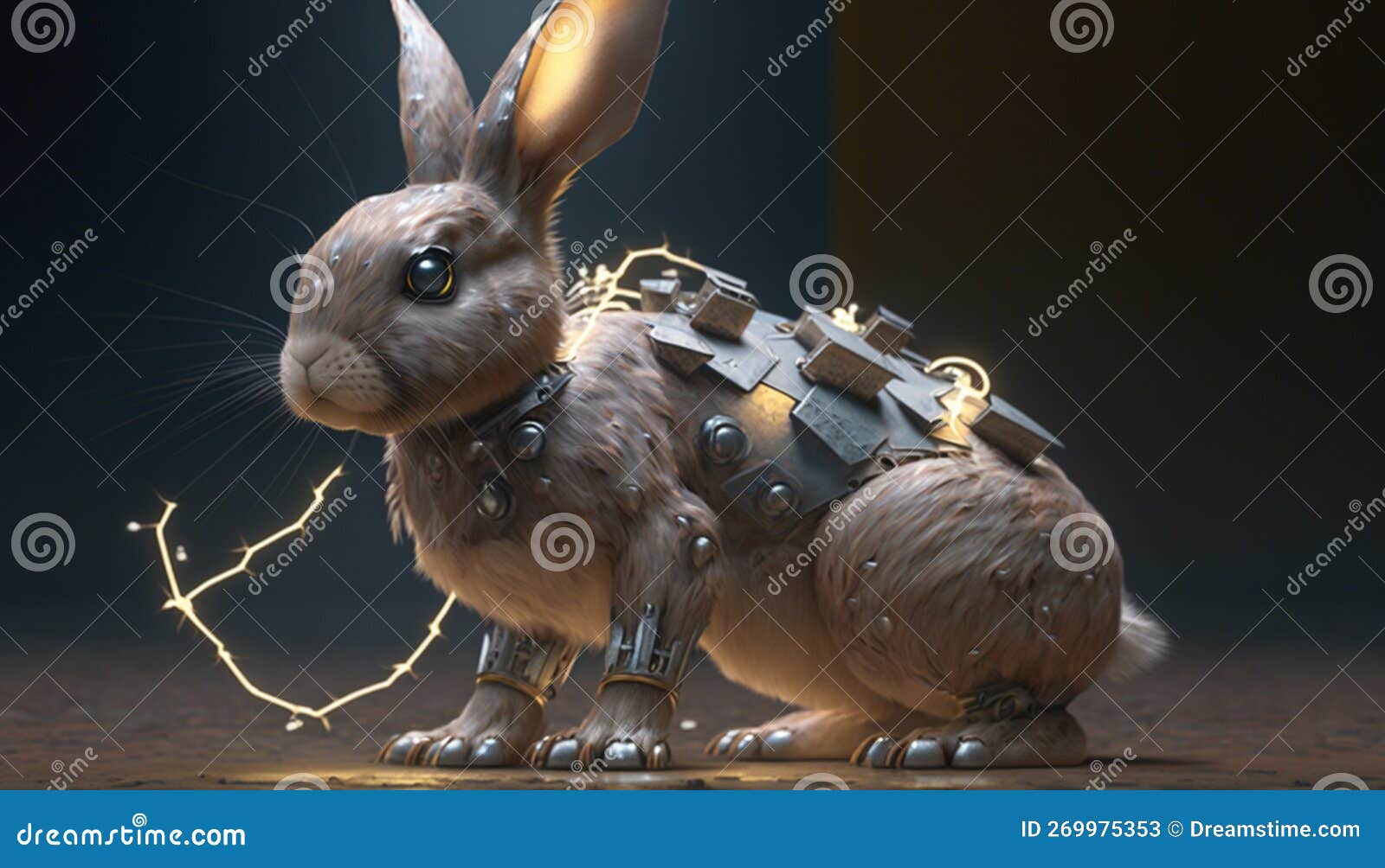 Robotic Rabbit Illustration Stock Illustration - Illustration of cool ...