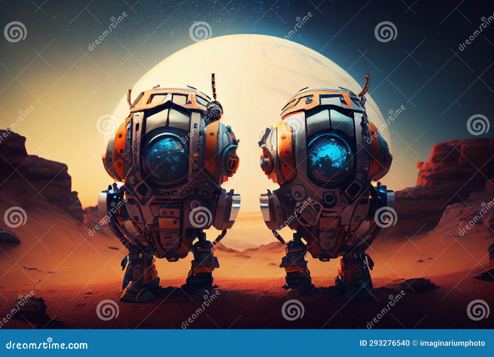 Robotic Space Exploration. Mars Rover Exploration Vehicle on the ...