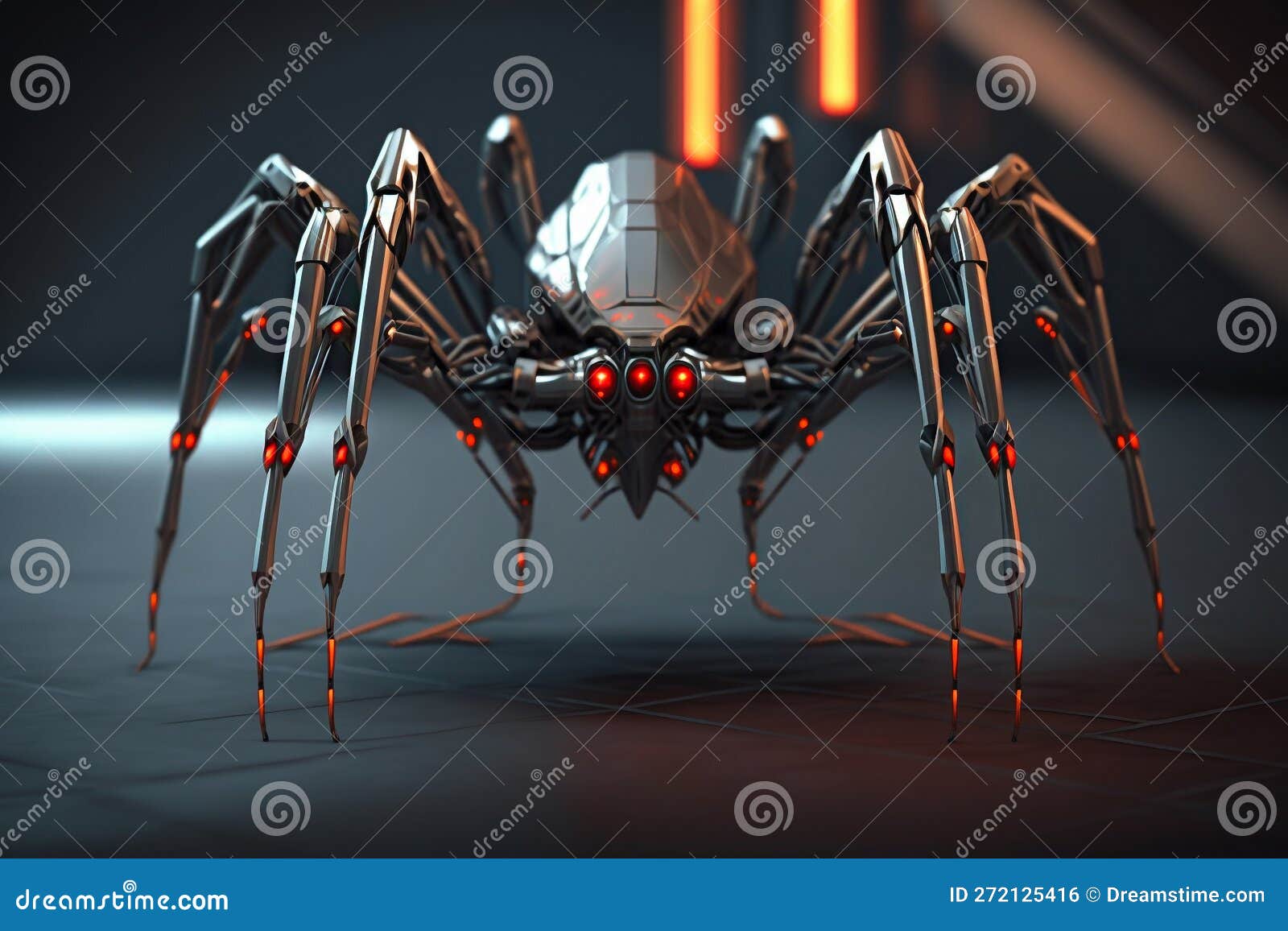 Robotic Spider with Long Slender Legs Generative AI Stock Illustration ...
