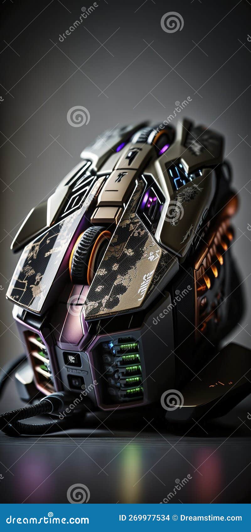 Robotic Style Gaming Mouse, Stock Illustration - Illustration of ...