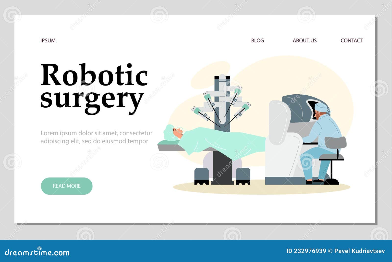 Surgeon Is Performing Operation. Surgery Conceptual Illustration ...