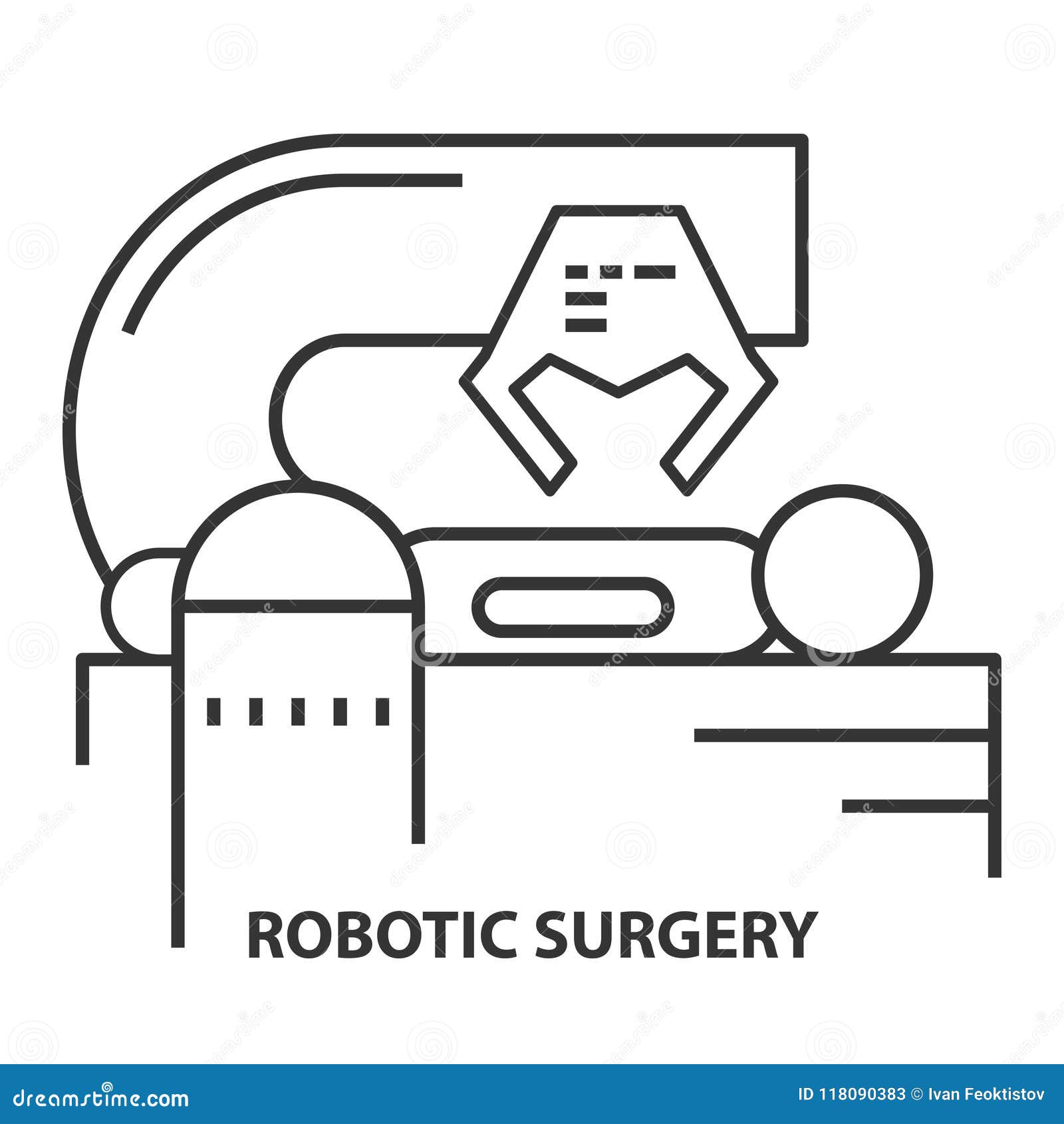 Robotic surgery icon stock vector. Illustration of artificial - 118090383