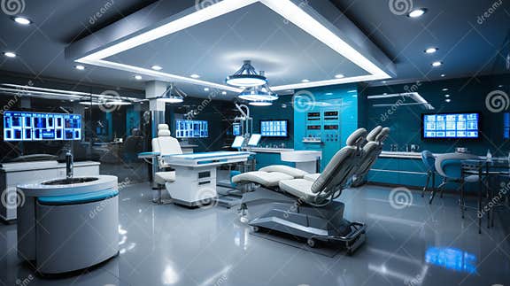 Robotic Surgery Setup in Operating Room with Precision Tools and ...