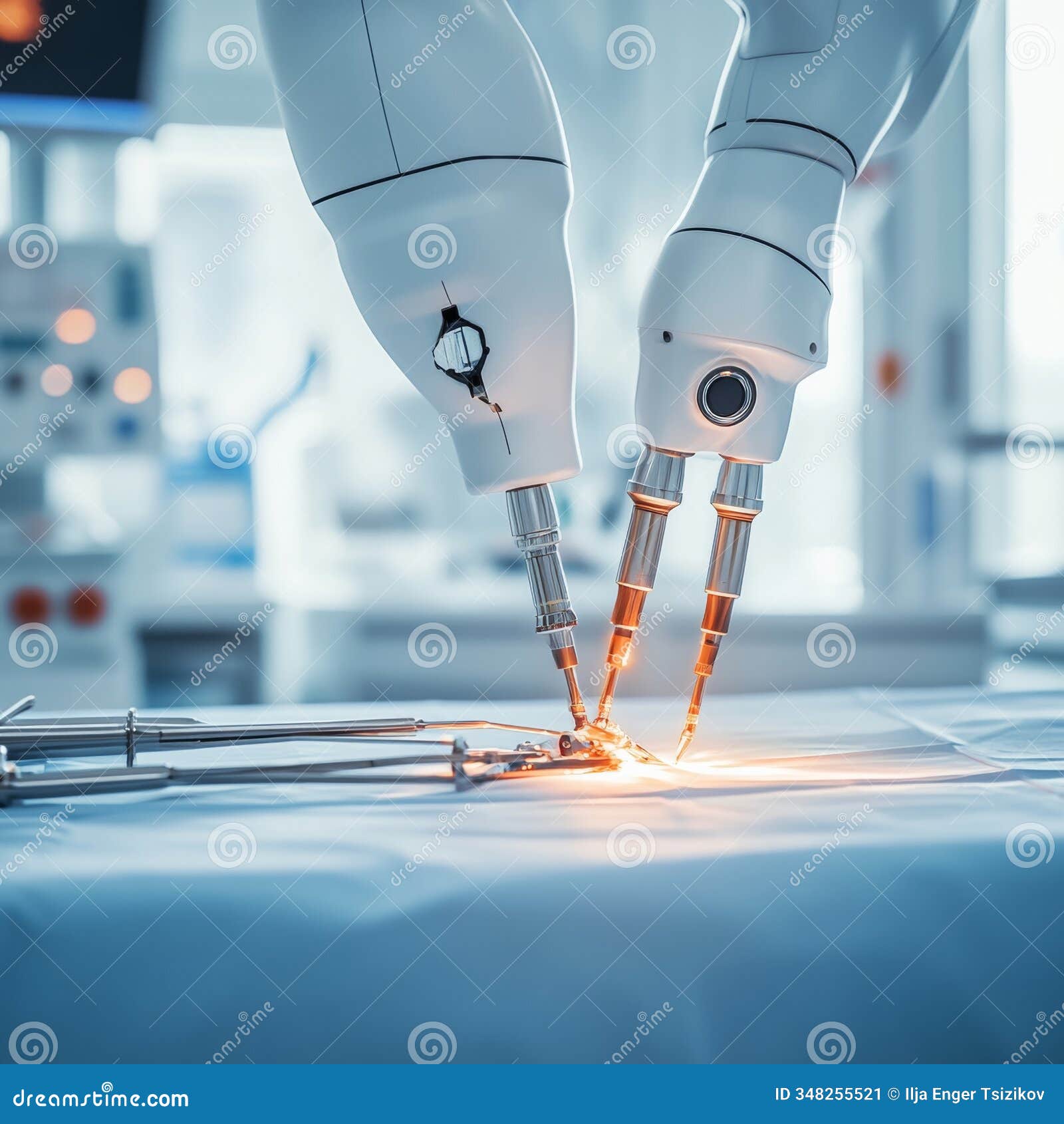 Robotic Surgery System, Precision Instruments, High Tech Operating Room ...