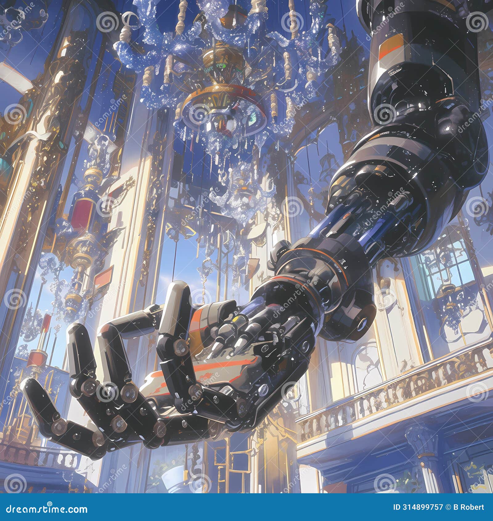 Robotic Symphony - the Art of AI Conducting Stock Illustration ...