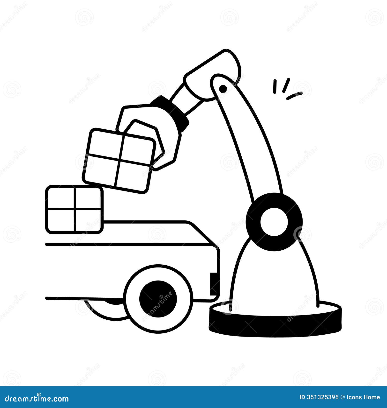 Robotic System For Automated Loading And Unloading In Factories Stock