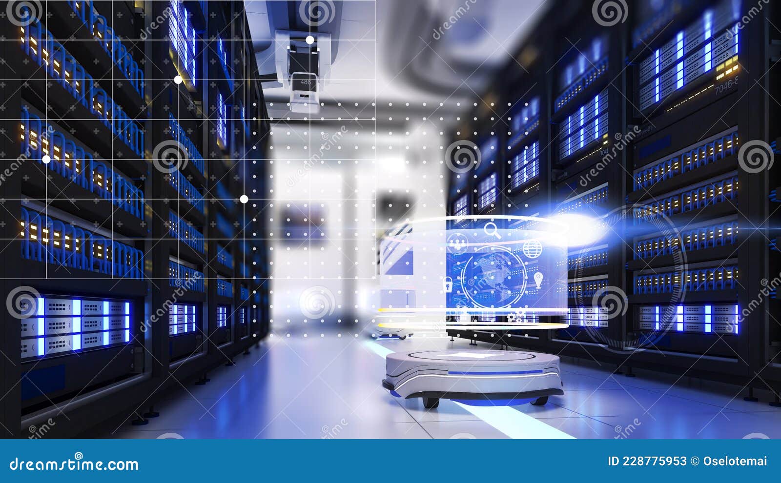 Robotic System Mobile Robots Help Work in the Workplace Server,mobile ...