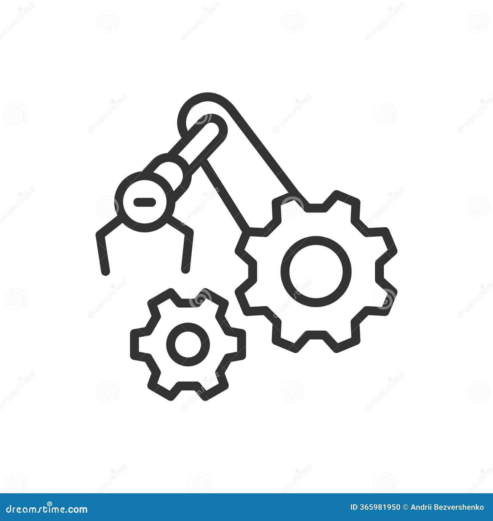 Mechatronics Icon. Monochrome Simple Sign From Engineering Collection ...