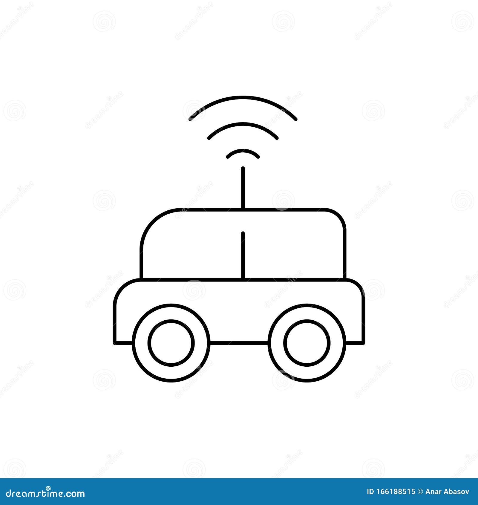 Robotic Technology Auto Wifi Icon. Element of Robotic Icon Stock ...