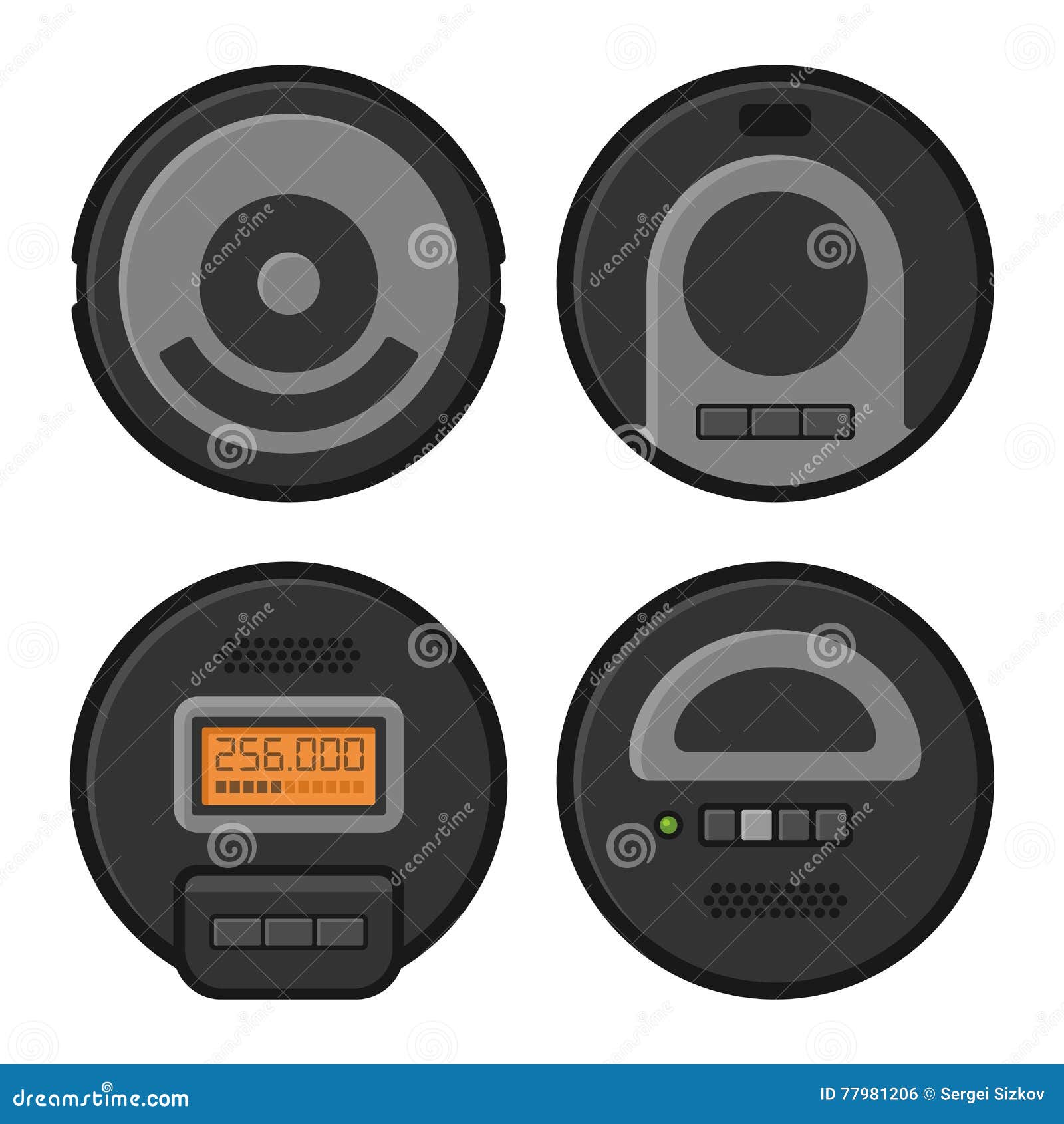 Robotic Vacuum Cleaner In A Modern Kitchen Interior Royalty-Free Stock ...